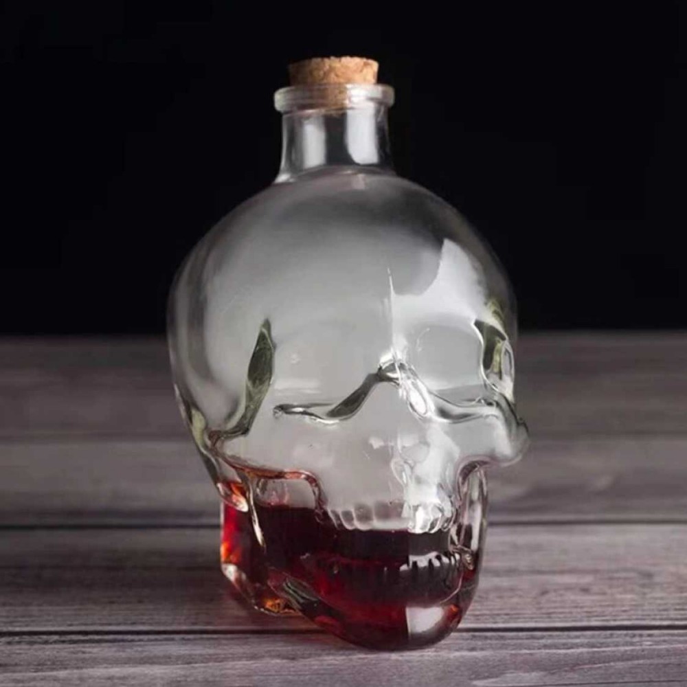 Botella Vidrio Calavera 400ml